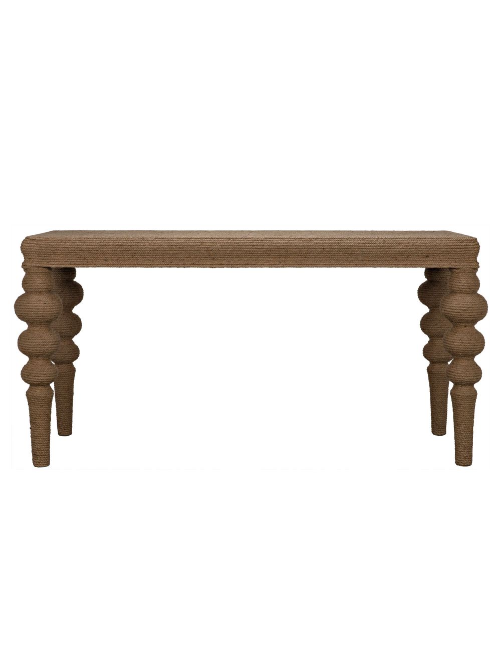 Turned Leg Ismail Console - Wood - Rope | Noir GCON152