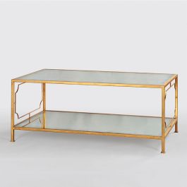 Portrait Coffee Table - Gold Leaf/Antique Mirror | Oliver 0970-14