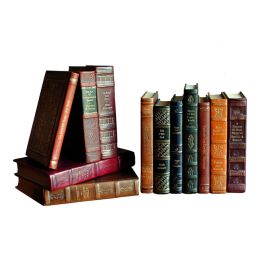 Rebound Leather Books - Assorted - Set of 12 | Sarreid 17651