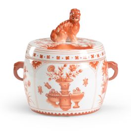 Covered Jar - Pumpkin - Chinoiserie | Chelsea House 382149