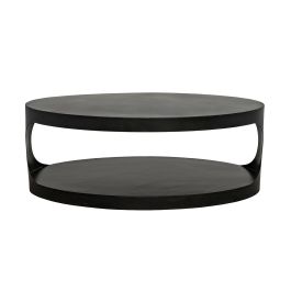 Eclipse Oval Coffee Table - Black Metal | Noir GTAB132MTB