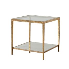 Sculpture Square End Table - Antique Brass | Modern History MH1028F03