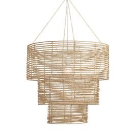 Three Tier Chandelier - Natural Rattan | Selamat TTHPJT-NA